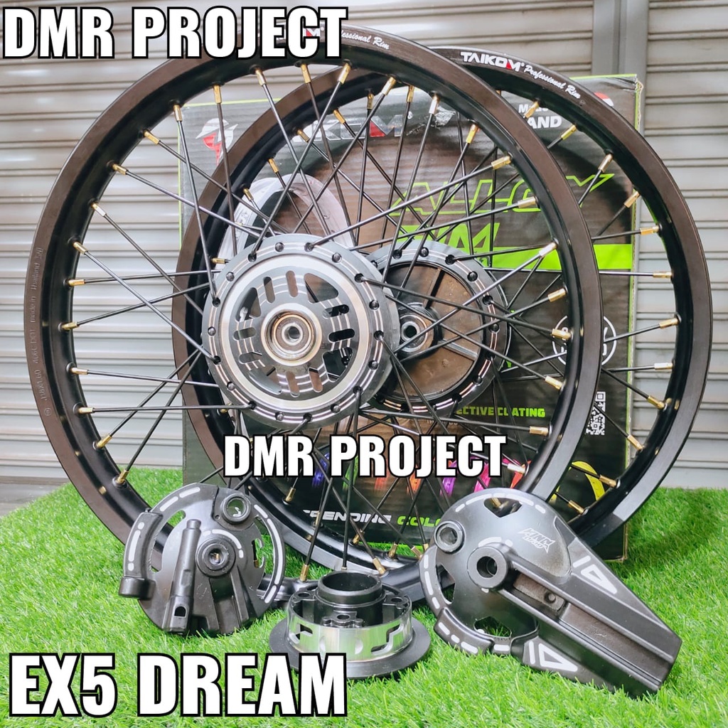 TAIKOM ALLOY RIM EX5 DREAM/WAVE 100 HUB CNC FULL SET 1.40X17 (COMPLATE SET) | Shopee Malaysia