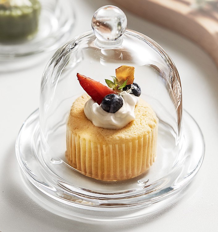 Ready Stock!!! Glass Cake Plate with Lid Cake Display Plate Cake Stand ...