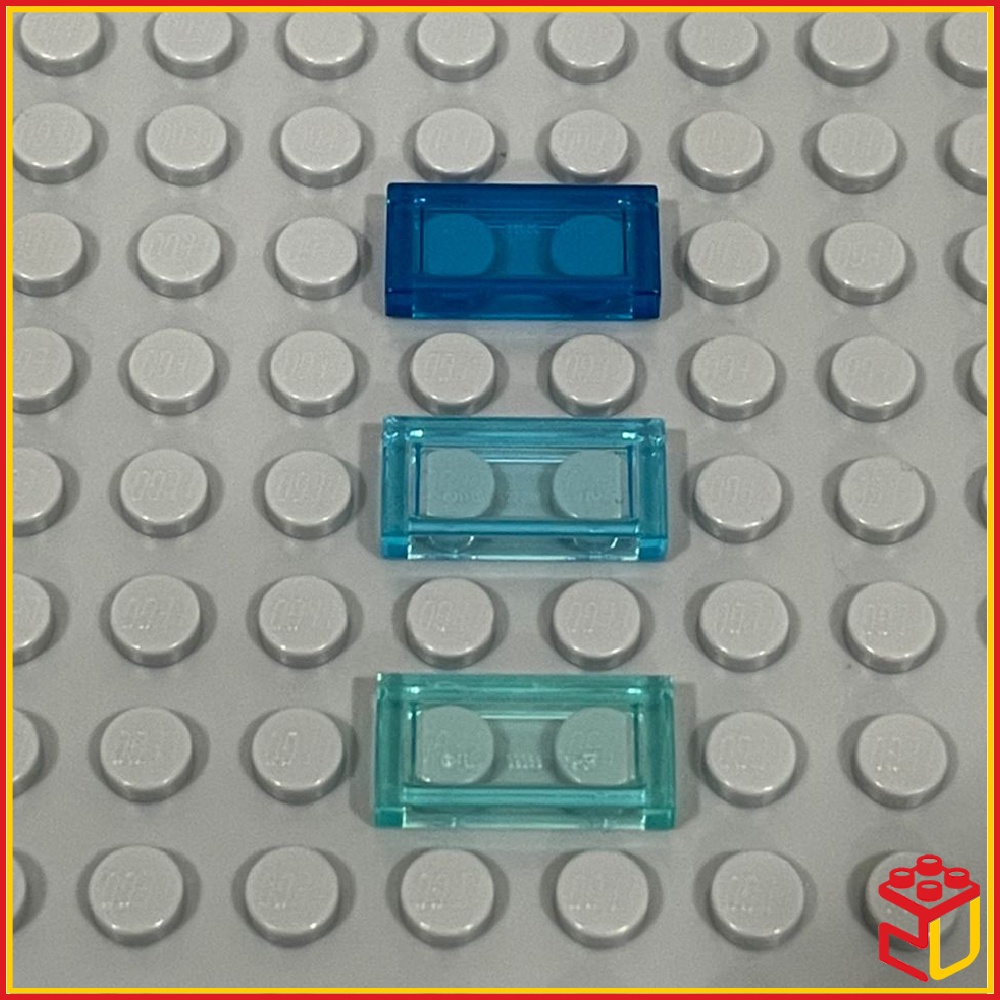 LEGO 3069B/3068 Parts Brick Profile Tile 1 x 1 Transparent Blue & Light ...