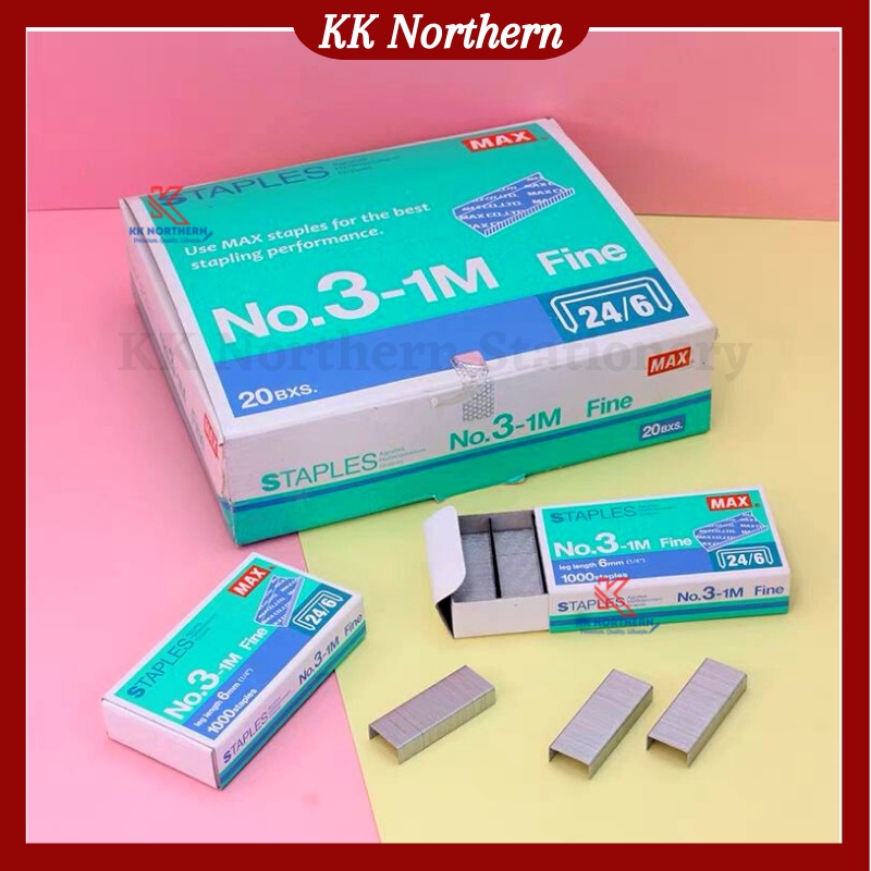 (1 Box) Max Staples No.10-1M/No.3-1M/No.11-1M - 1000 Staples Ubat ...