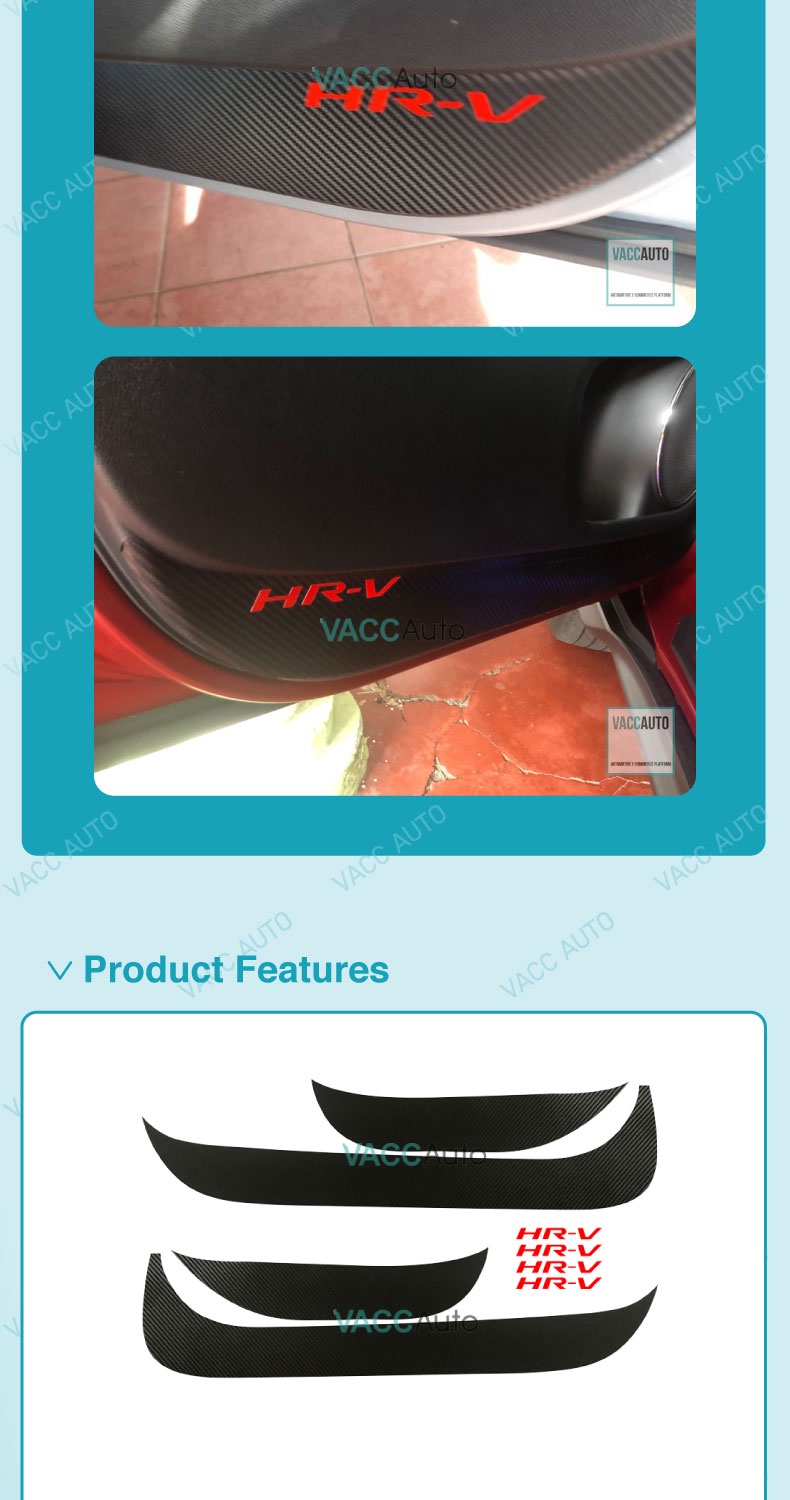 Honda HRV HR-V Door Panel Protector Sticker Anti Side Kick Decals Cover ...