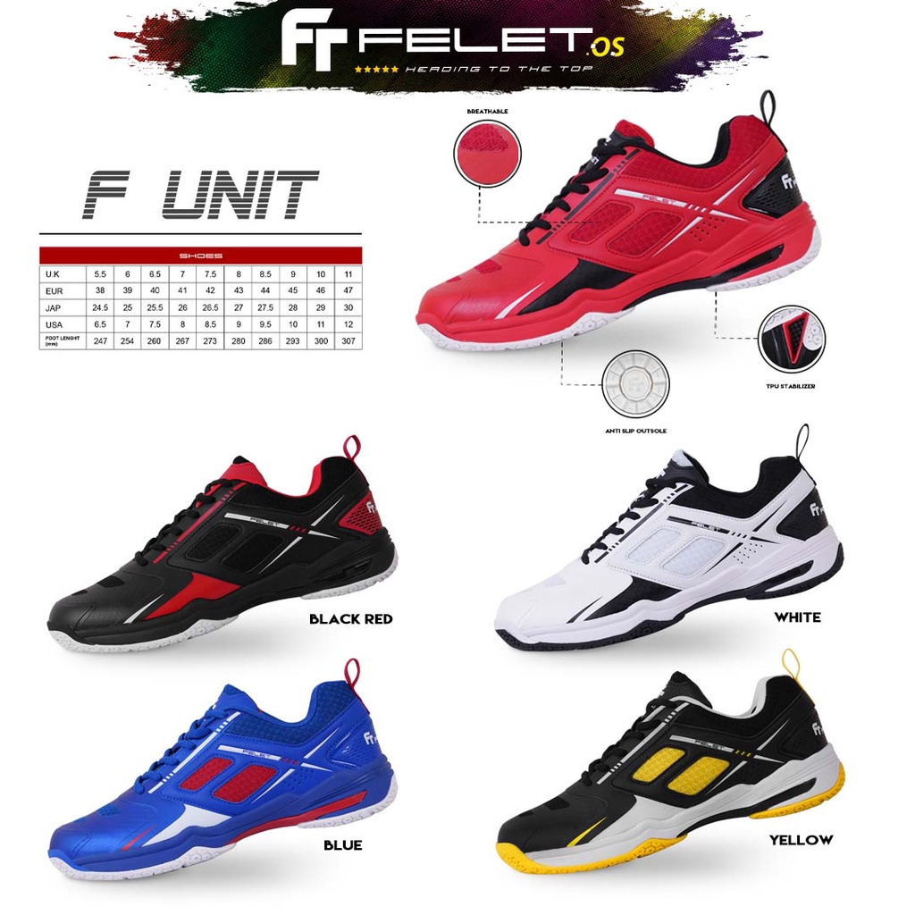 FELET F-UNIT Badminton Shoes | Shopee Malaysia