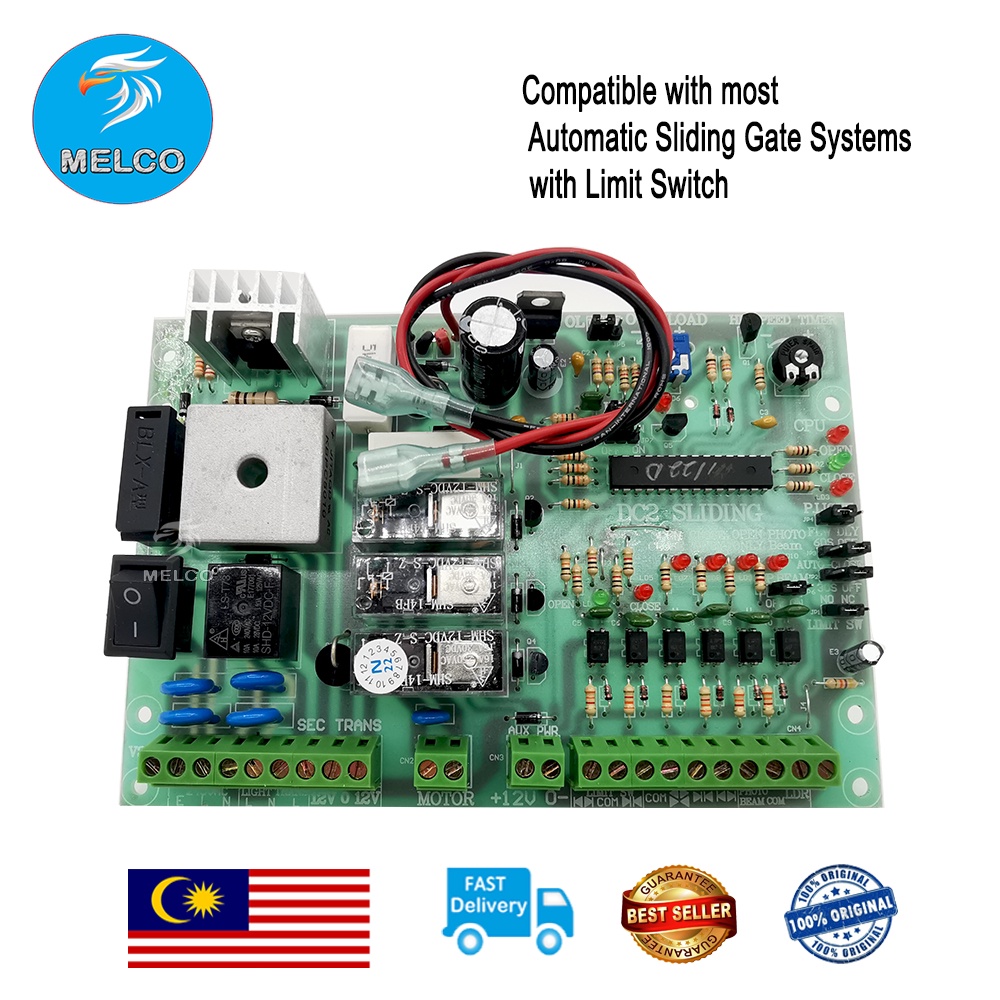 DC2 Autogate DC Sliding (Limit Switch Type) Control Panel / Board ...