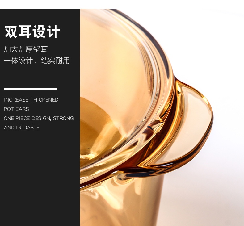 (GSF)Square Tempered Amber Glass Casserole 2.5LT☆☆Not Suitable For ...