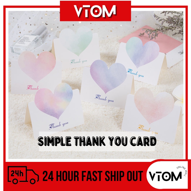 VTOM Love Thank You Card Doorgift Wedding Wish Card Gifts Greeting ...