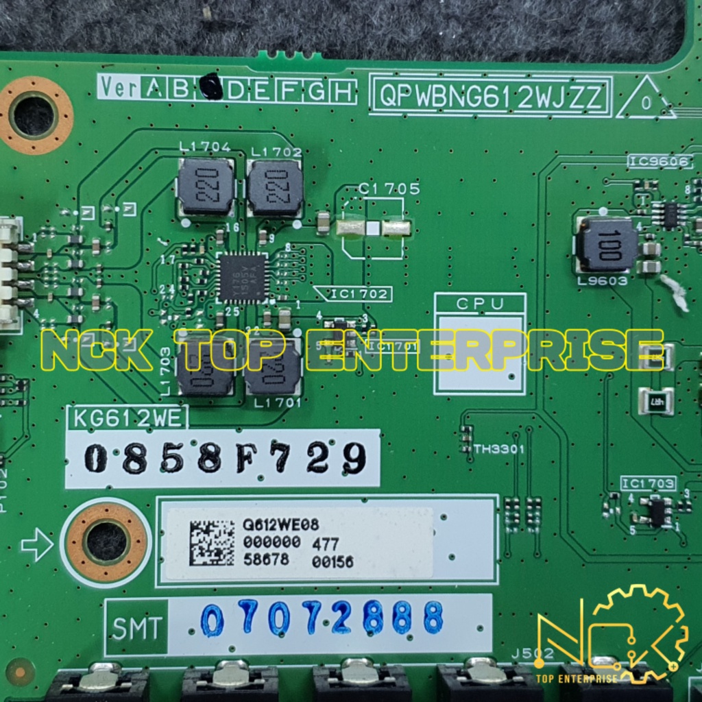 SHARP LC-58UA330X POWER BOARD / MAINBOARD / INVERTER BOARD / TCON ...