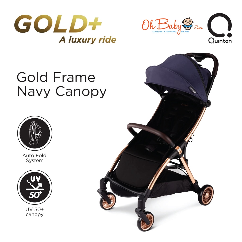 Quinton Gold+ Auto Fold Compact / Cabin Size Lightweight Baby Stroller ...