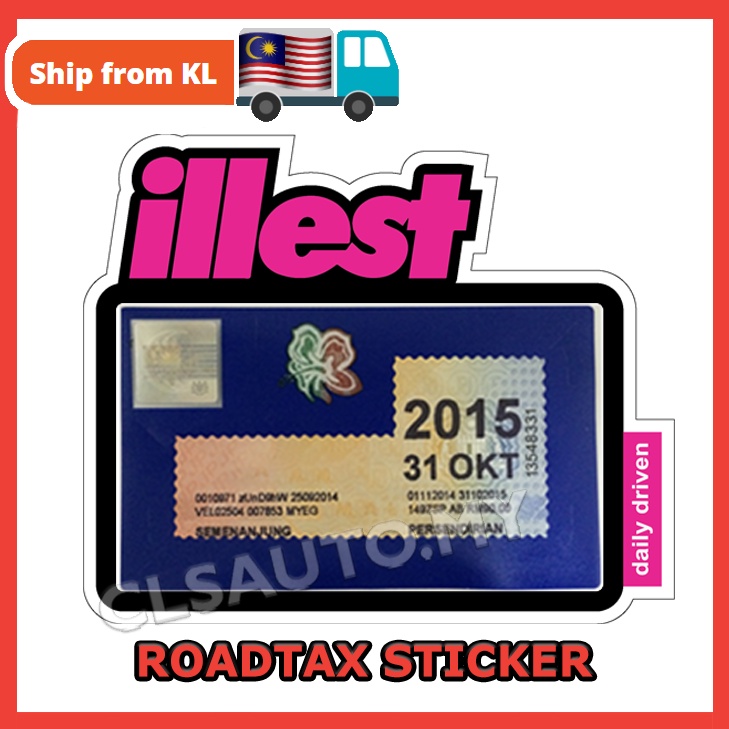 Car RoadTax Sticker Road Tax Kereta Pelekat Rotek | Shopee Malaysia