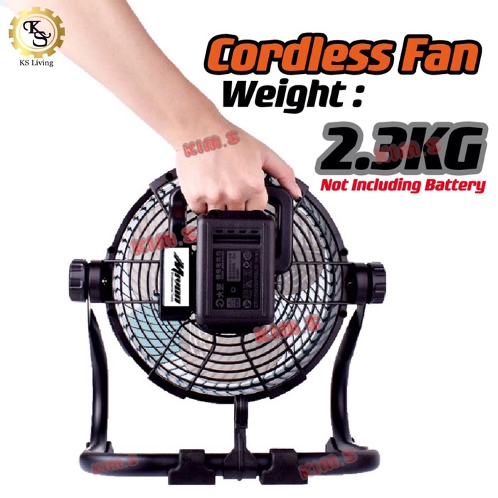 Kim.S Mivon 21V Cordless Fan control Speed OutDoor Indoor Battery Fan ...