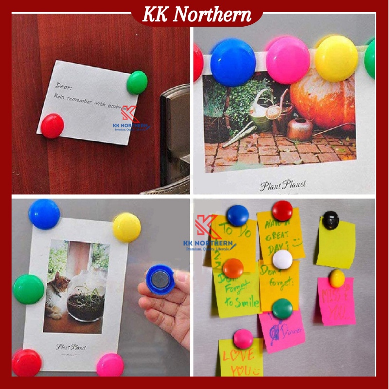 (1pcs) Plastic Magnetic Button Notis Papan Whiteboard Magnet Button ...