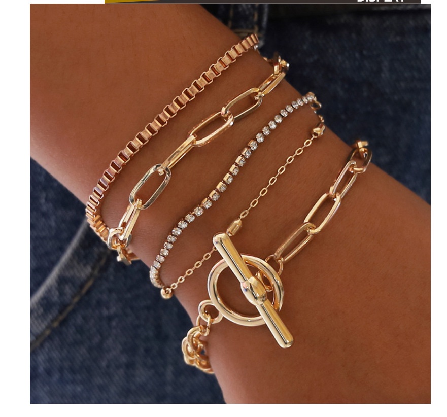 Bohemian Retro Bracelets Set for Women Rhinestone Heart Leaf Cat Snake ...