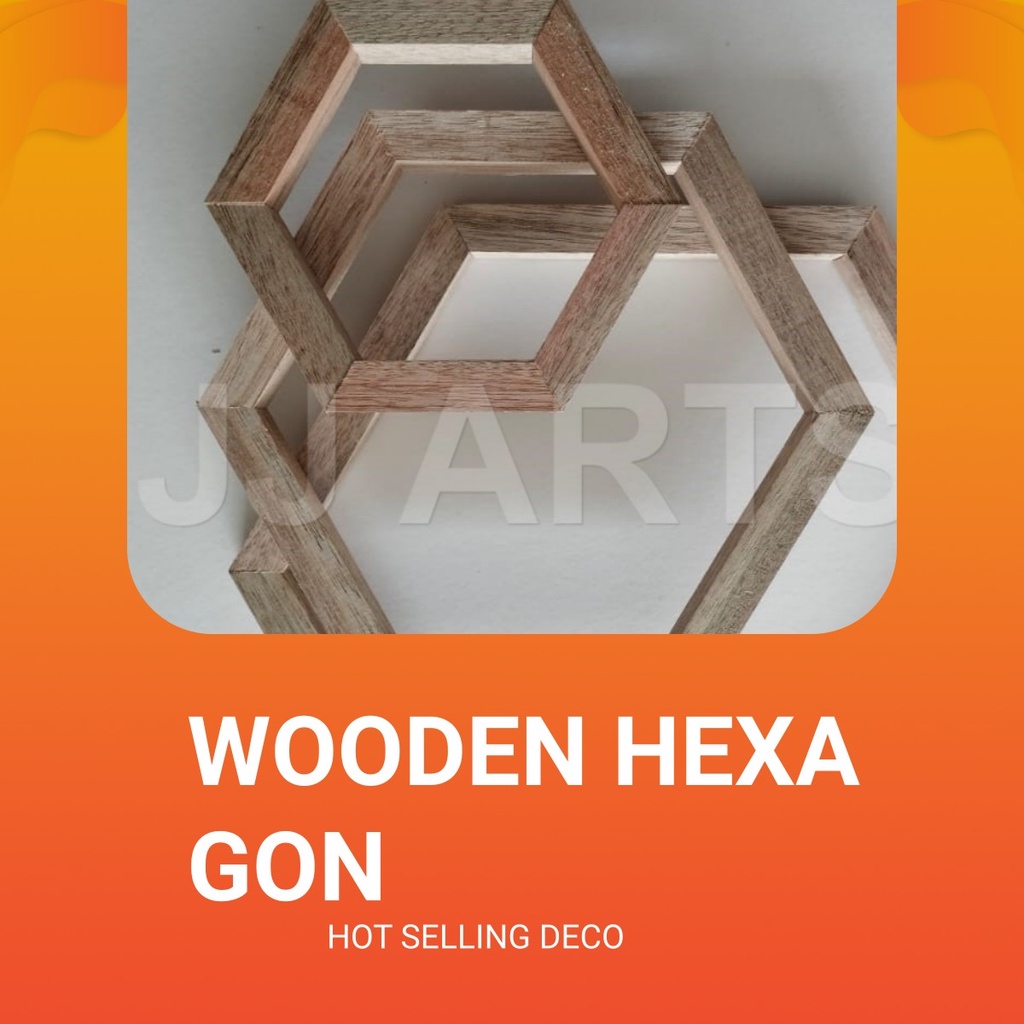 Hexagon Canvas Frame-Hexagon Frame-Wooden Hexagon Frame-Frame Kayu ...