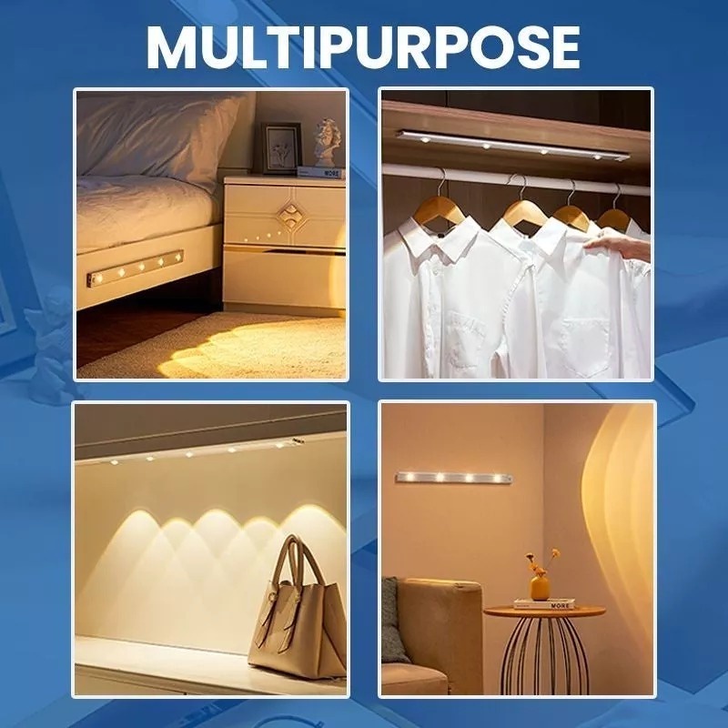 Licer Led Motion Sensor Cat Eye Cabinet Light 4 Modes 3 Colors Stepless Dimming Usb Rechargeable ...