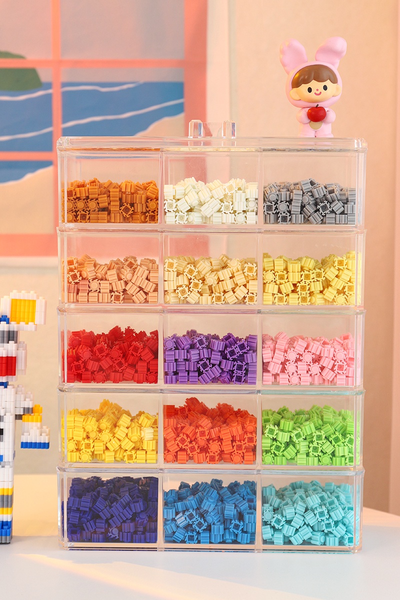 Building Block Toys LEGO Storage Box Display Transparent Stackable ...