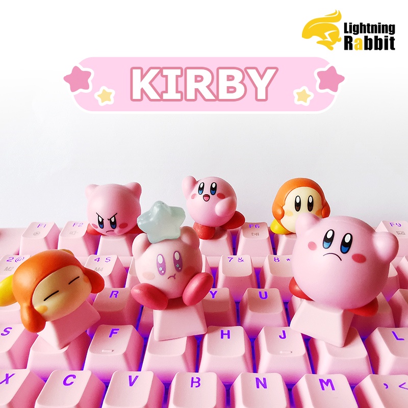 Kirby Star Game ABS Keycap Keyboard keys. Super cute little fairy cute ...