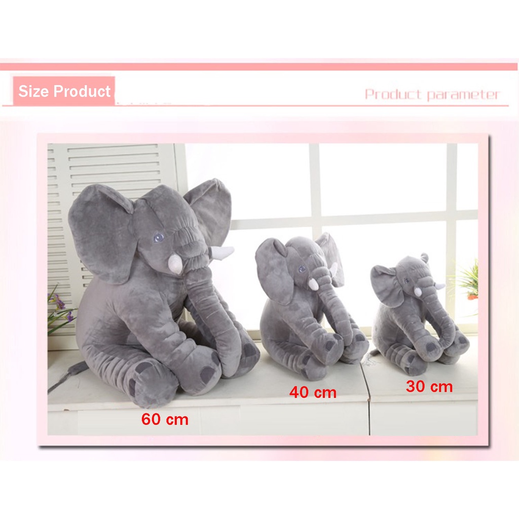 JOJOY Elephant Plush Toy Cute Stuffed Doll Giant Animal Pillow Soft Toy ...