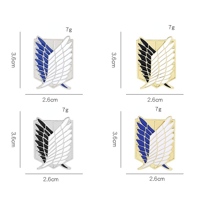 Anime Attack ON Titan Enamel Pins Eren Jaeger Mikasa Ackerman Jiyuu No ...