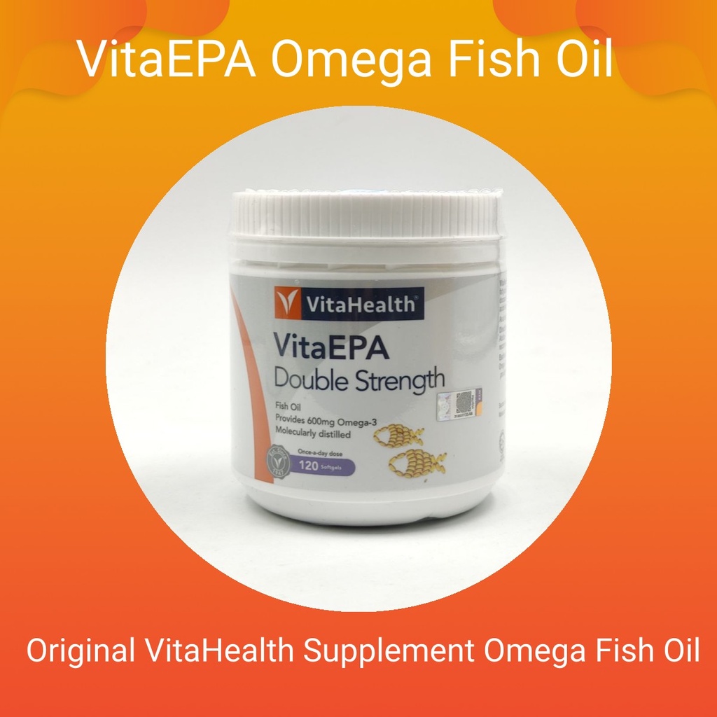🔥OMEGA VitaEPA Double Strength (HALAL) VitaHealth Fish Oil Omega 3 6 9 ...