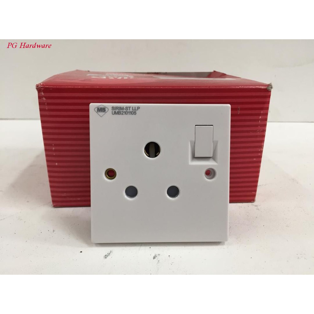 UMS 15A SWITCH SOCKET OUTLET (1215A)(SIRIM) / SINGLE SWITCH SOCKET ...