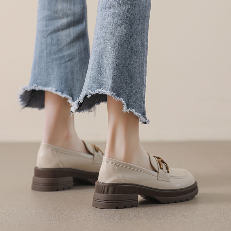 Thick Soled Lefu Shoes Women's New British Style Small Leather Shoes ...