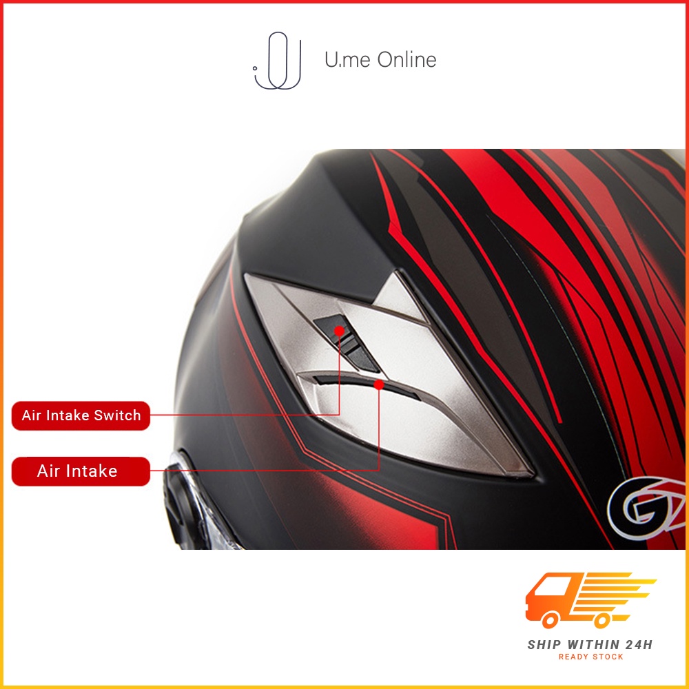 GXT Helmet Motor Motorcycle Helmet Double Lens Motosikal Bike helmet ...