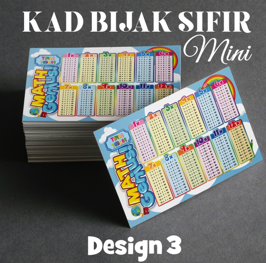 [BUY 2 FREE 1] KAD BIJAK SIFIR MINI / SAYA BIJAK SIFIR / TIMES TABLES ...