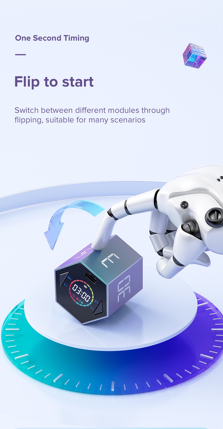 llano Gradual Purple Ticktime Electronic LED Countdown Timer Timer Clock Timer Kitchen Timer ...