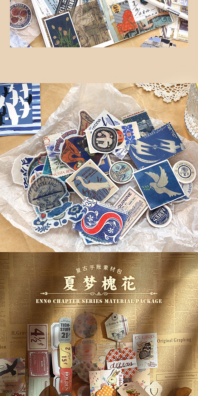 Journamm 86pcs/pack DIY Scrapbooking Pack Collage Junk Journal Decor ...