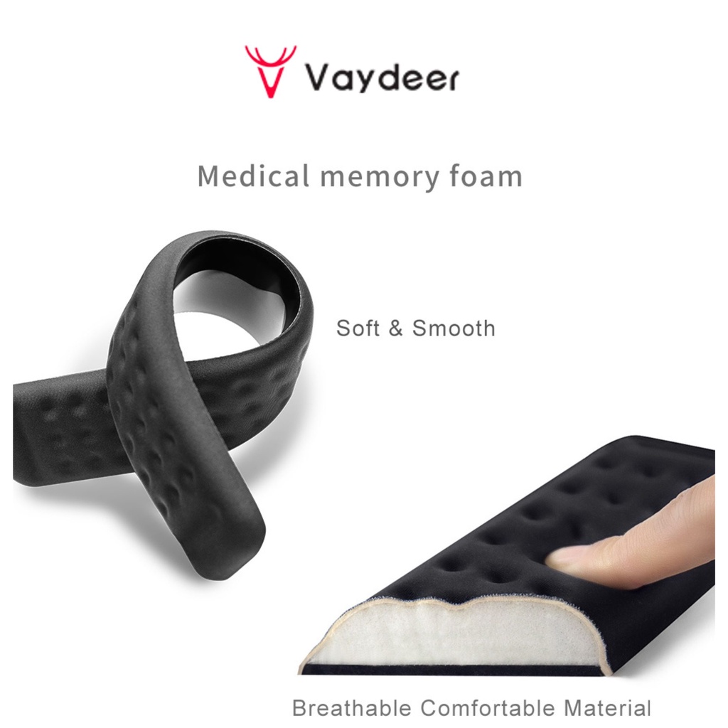 VAYDEER Keyboard Hand Rest Memory Foam 44cm, Mouse Hand Rest, Ergonomic ...