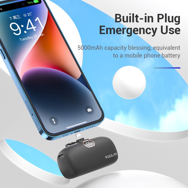 KUULAA mini PD 20W fast charging power pack 5000mah portable Quick ...