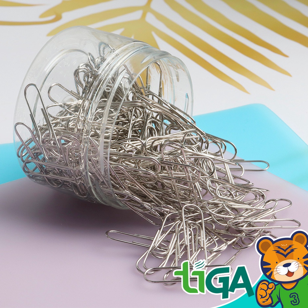 TIGA Silver Metal Paper Clips | Klip Kertas Logam Perak | 银色金属回形针 ...