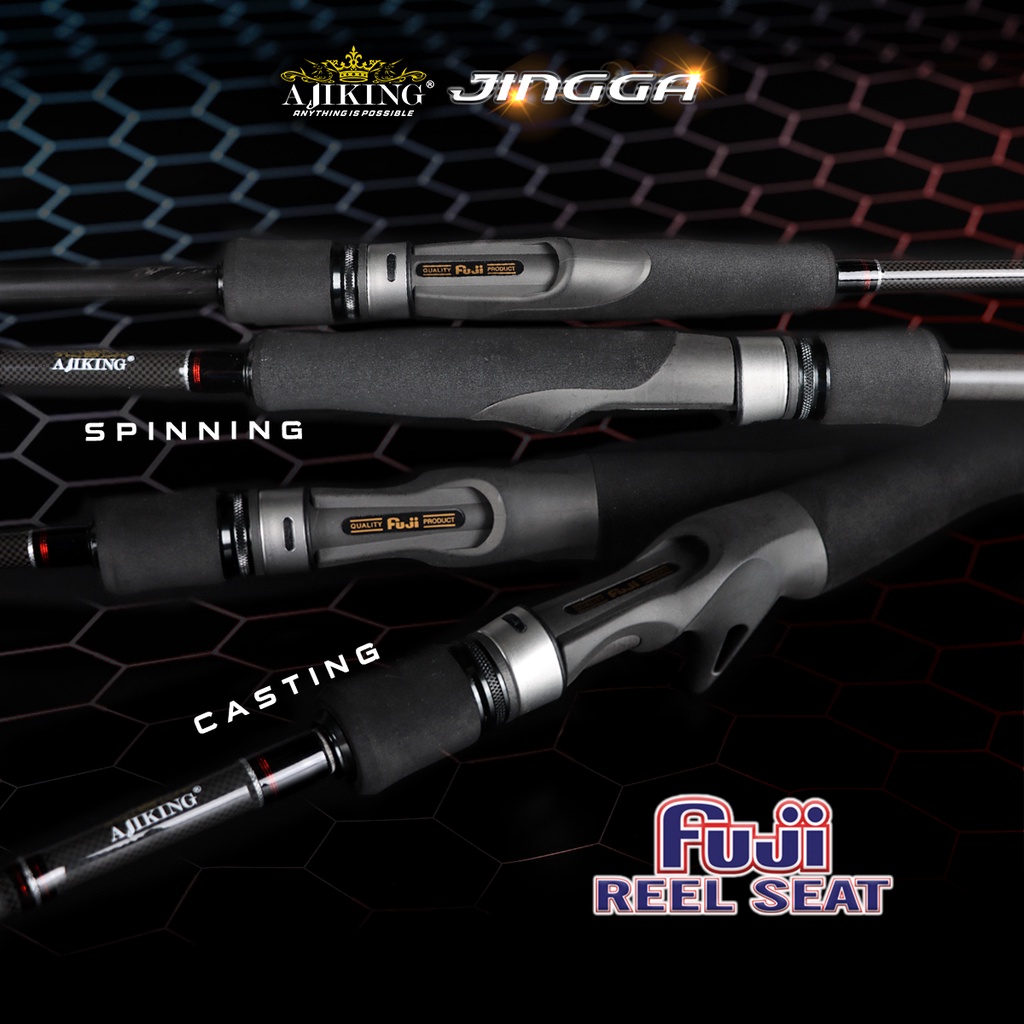 BC FUJI [Maxdrag 13.6kg-18.5kg] Ajiking Jingga Light Jig Baitcasting ...