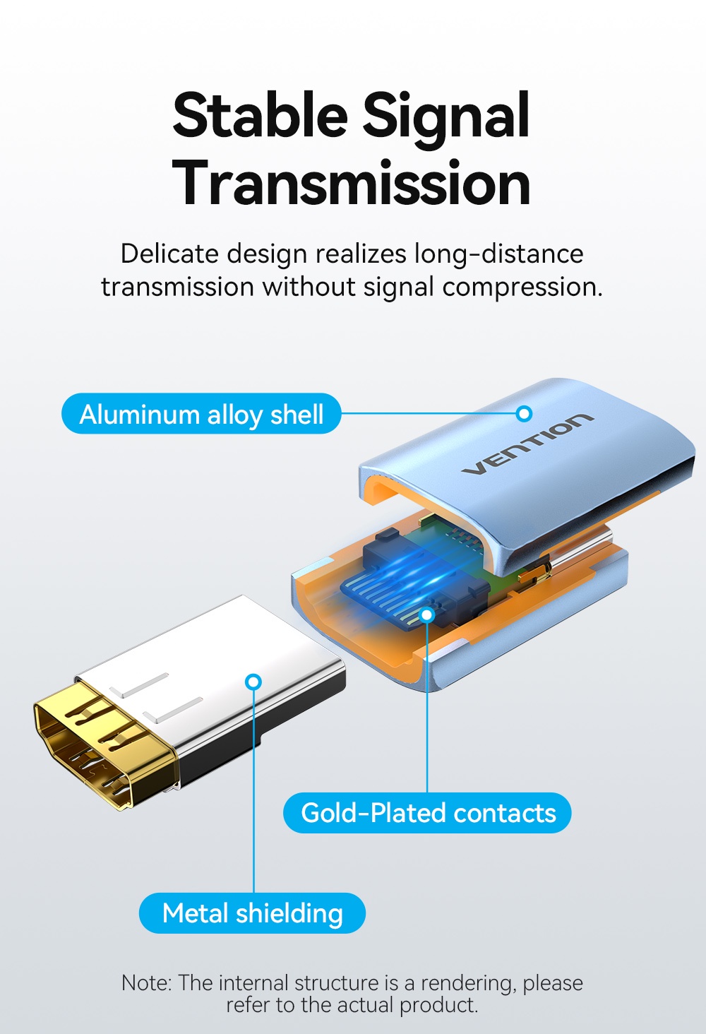Vention HDMI Extender Adapter HDMI Female to Female Connector 4k HDMI 2.0 Extension Converter ...