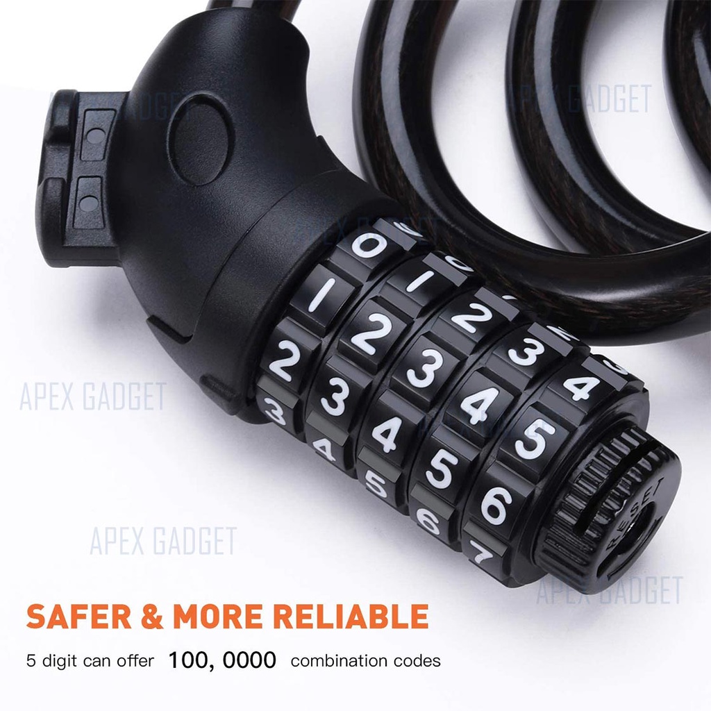 Basikal Bicycle Password Lock Bike Security Locker Anti-Theft Locks ...
