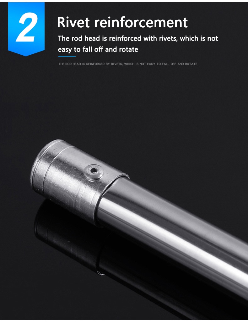 Double-Lock Rod Telescopic Stainless Steel Pole Sickle High-Altitude ...