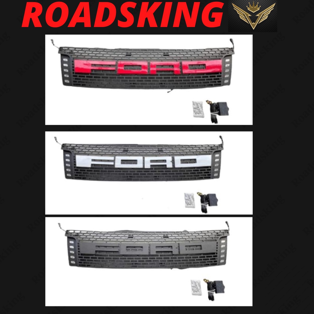 FORD RANGER T6 FRONT BUMPER GRILLE GRILL WITH LED LIGHT RED WHITE BLACK ...