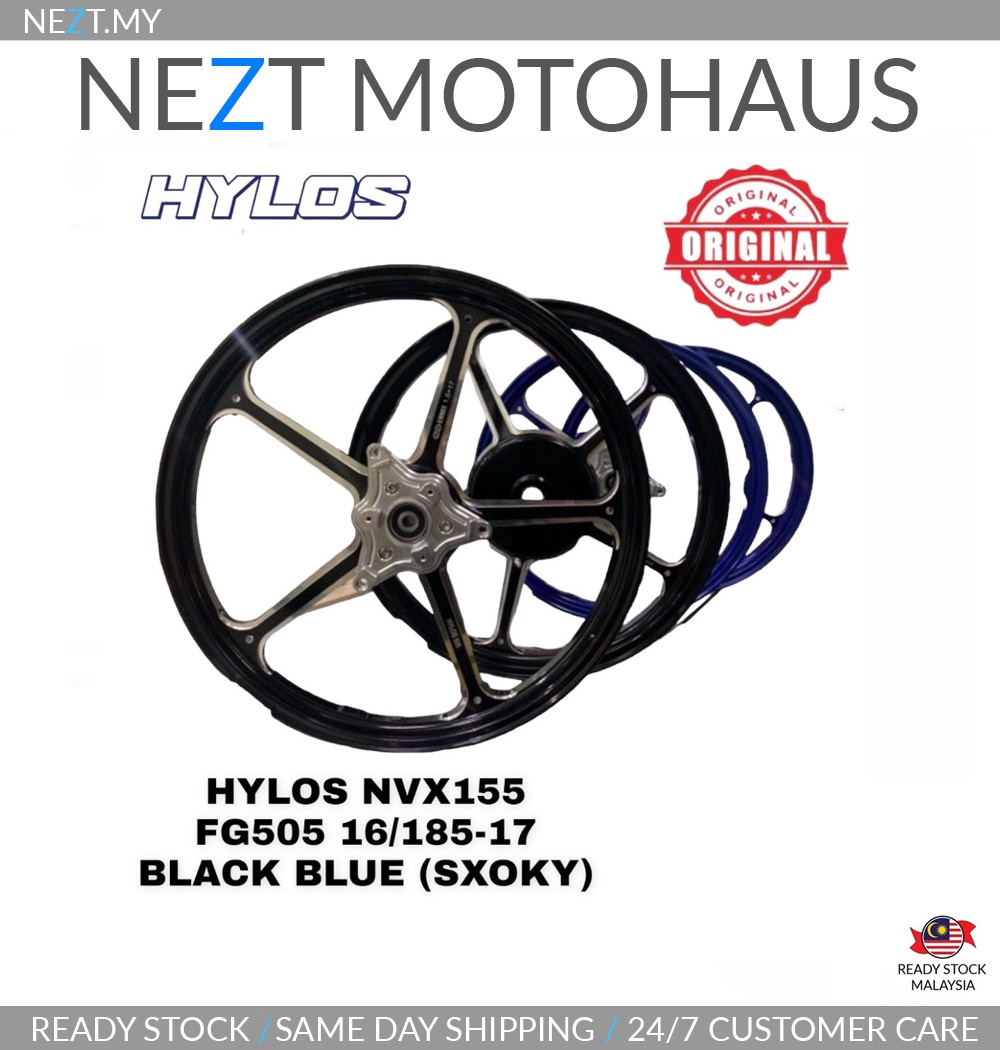 Hylos Sport Rim 17" NVX NVX155 V1 / V2 FG511 FG505 1.6/1.85 Black Hitam ...