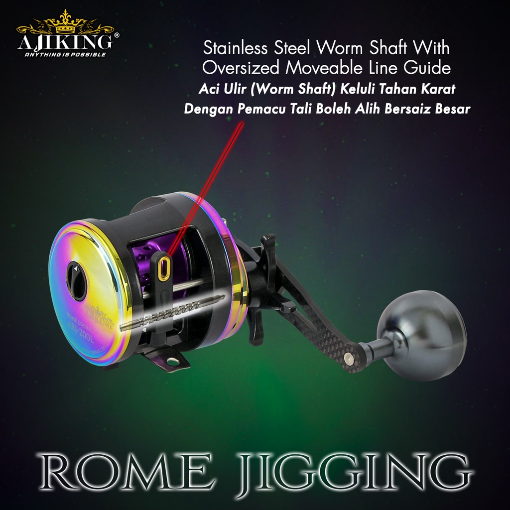 [Surface Minor Defect] 5Kg-7Kg Max Drag Ajiking Rome Jigging Left Hand ...