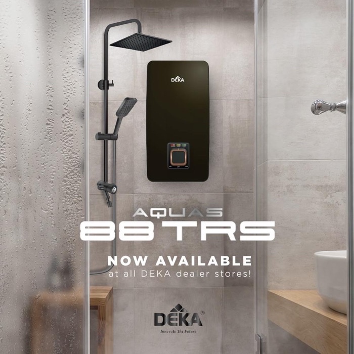 Deka AQUAS 88 TRS DC Booster Inverter Pump with Rainshower Matte Black ...