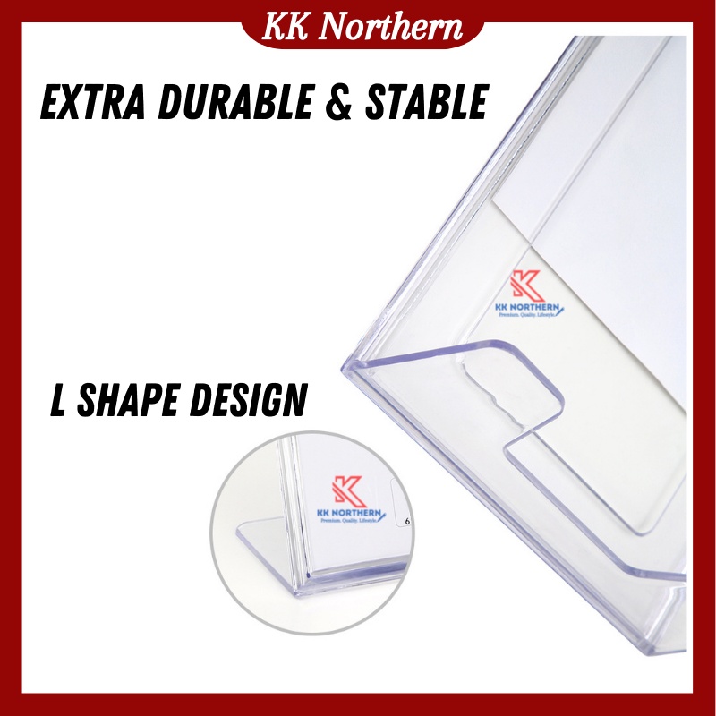 A4 Card Acrylic Table Stand Strong L Shape Transparent Card Stand ...