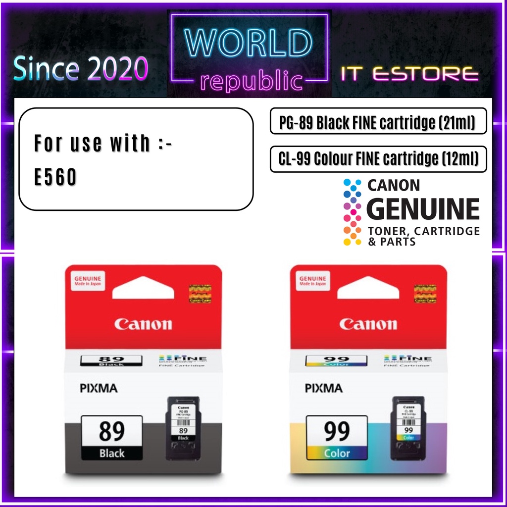 Canon PG-89 CL-99 89 Black Ink Cartridge PG89 CL99 99 - Printer Model ...