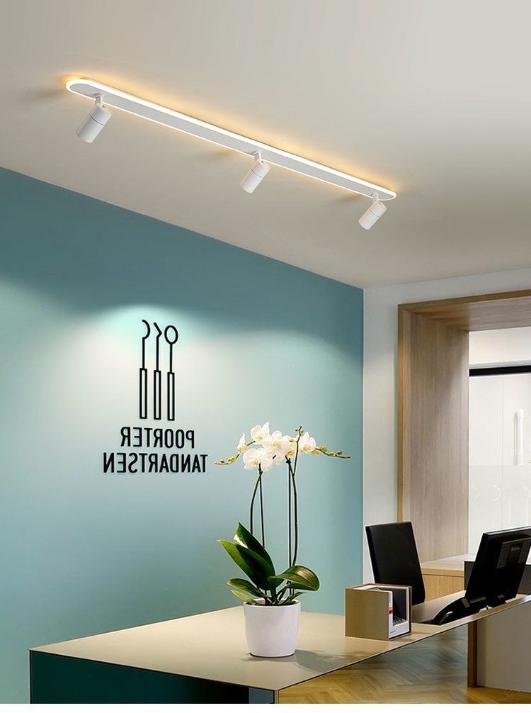 LED Track Ceiling Lamp With Spotlight Long Strip Ceiling Light for ...