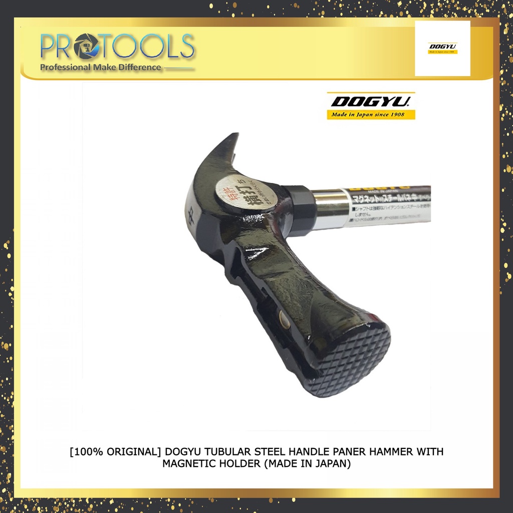 [100% ORIGINAL] DOGYU TUBULAR STEEL HANDLE PANER HAMMER WITH MAGNETIC ...