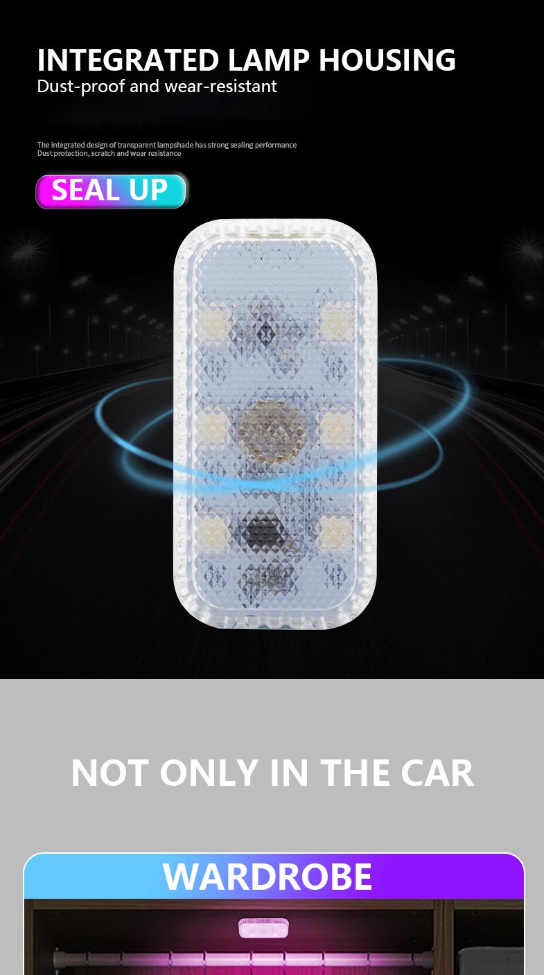 Mini Rechargeable Multifuntion Led Touch Light Wireless Car Interior ...