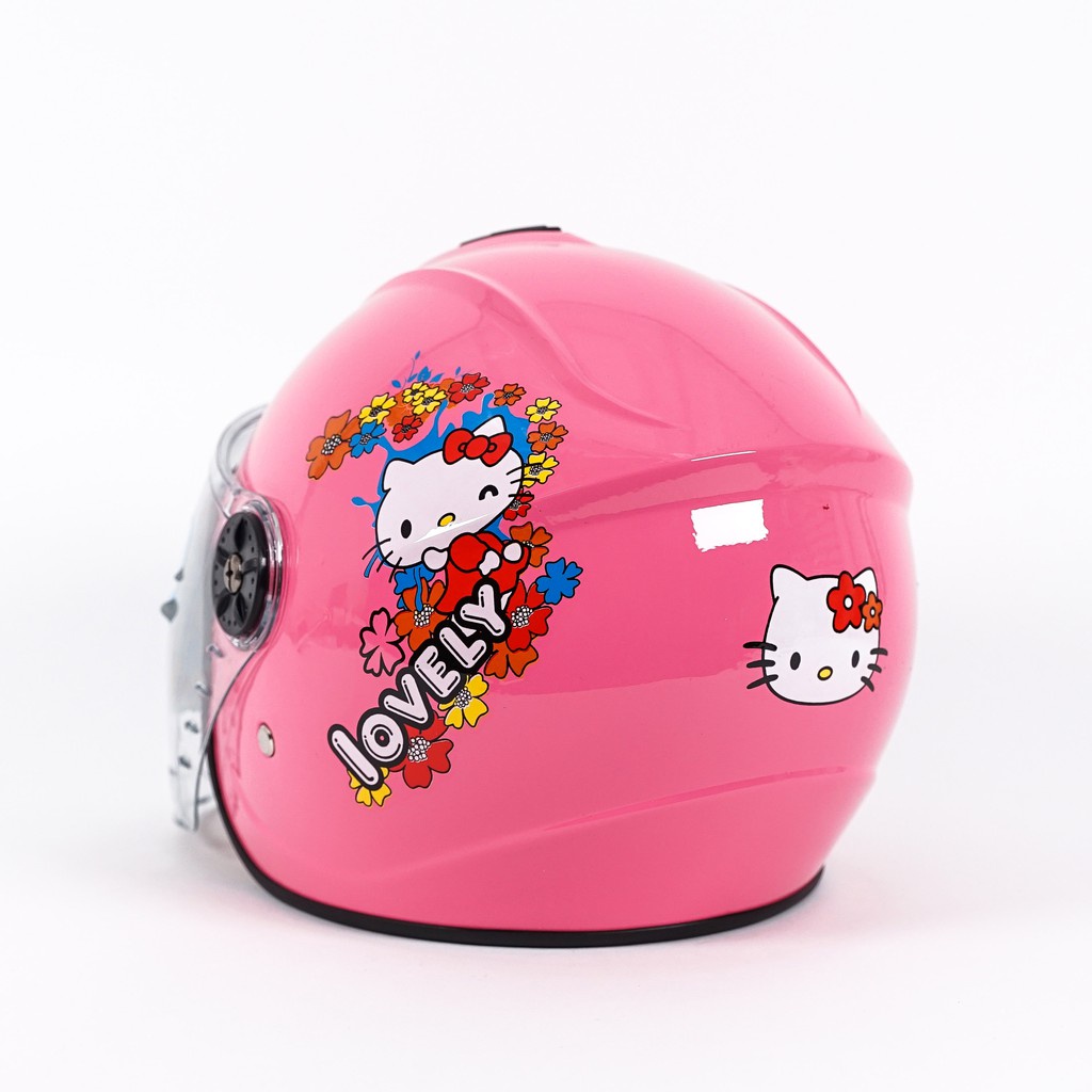 Helmet Motorcycle Big Kid Half Face Topi Keledar Kanak Cartoon Children ...