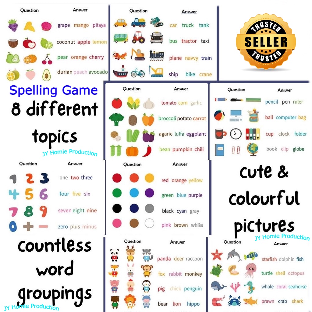 ABC Puzzle ABC Spelling Game Sticker ABC Letter Kid Puzzle Mainan ABC ...