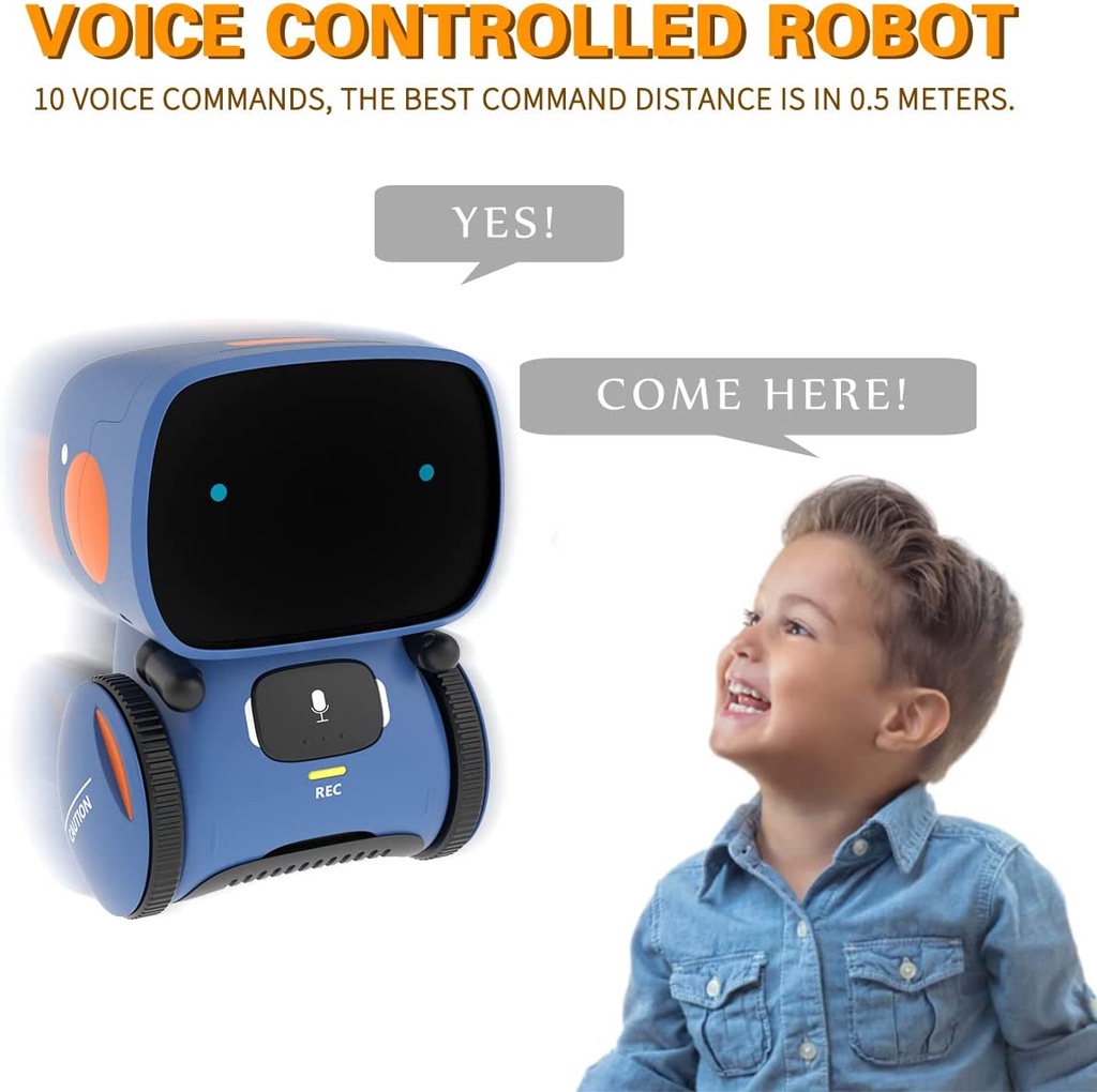 Emo Robot Smart Robots Dance Voice Command Sensor Singing Dancing Repeating Robot Toy For