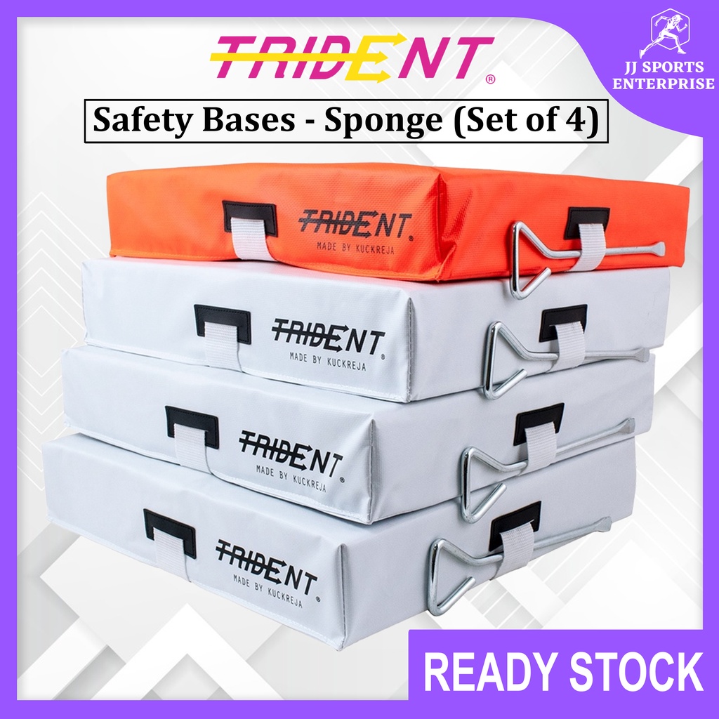 Trident Safety Bases Sponge (Set of 4) Sofbol Bola Lisut Pitcher Batter ...