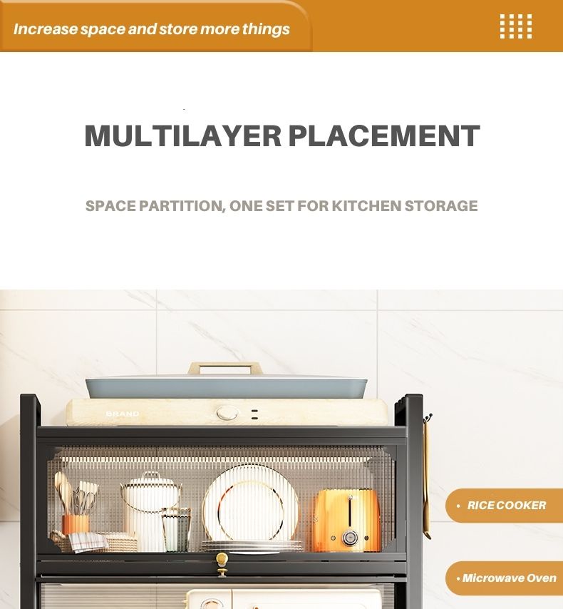 Rak Dapur Kabinet Kitchen Organizer Storage Rack Microwave Oven Self ...