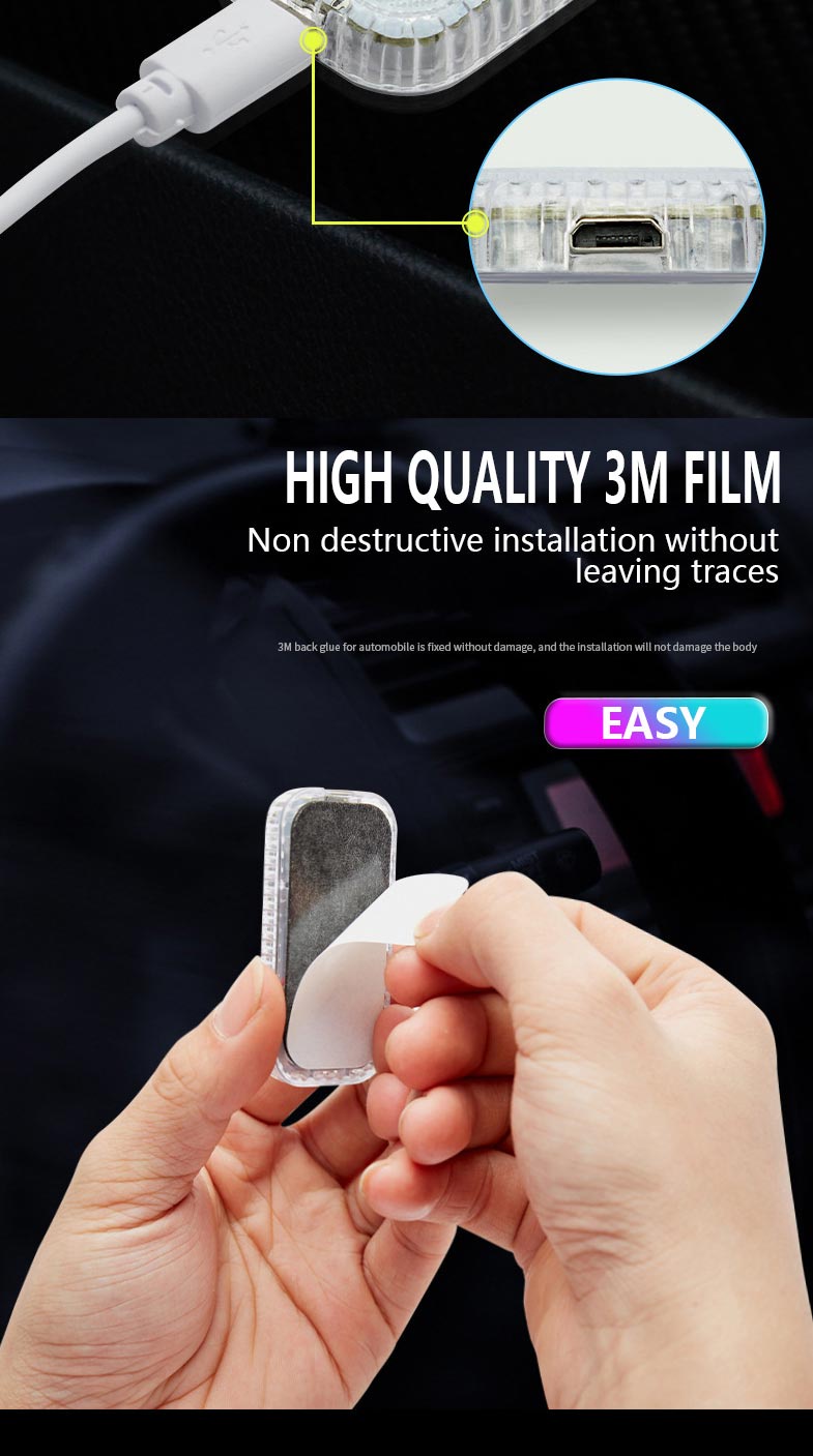 Mini Rechargeable Multifuntion Led Touch Light Wireless Car Interior ...